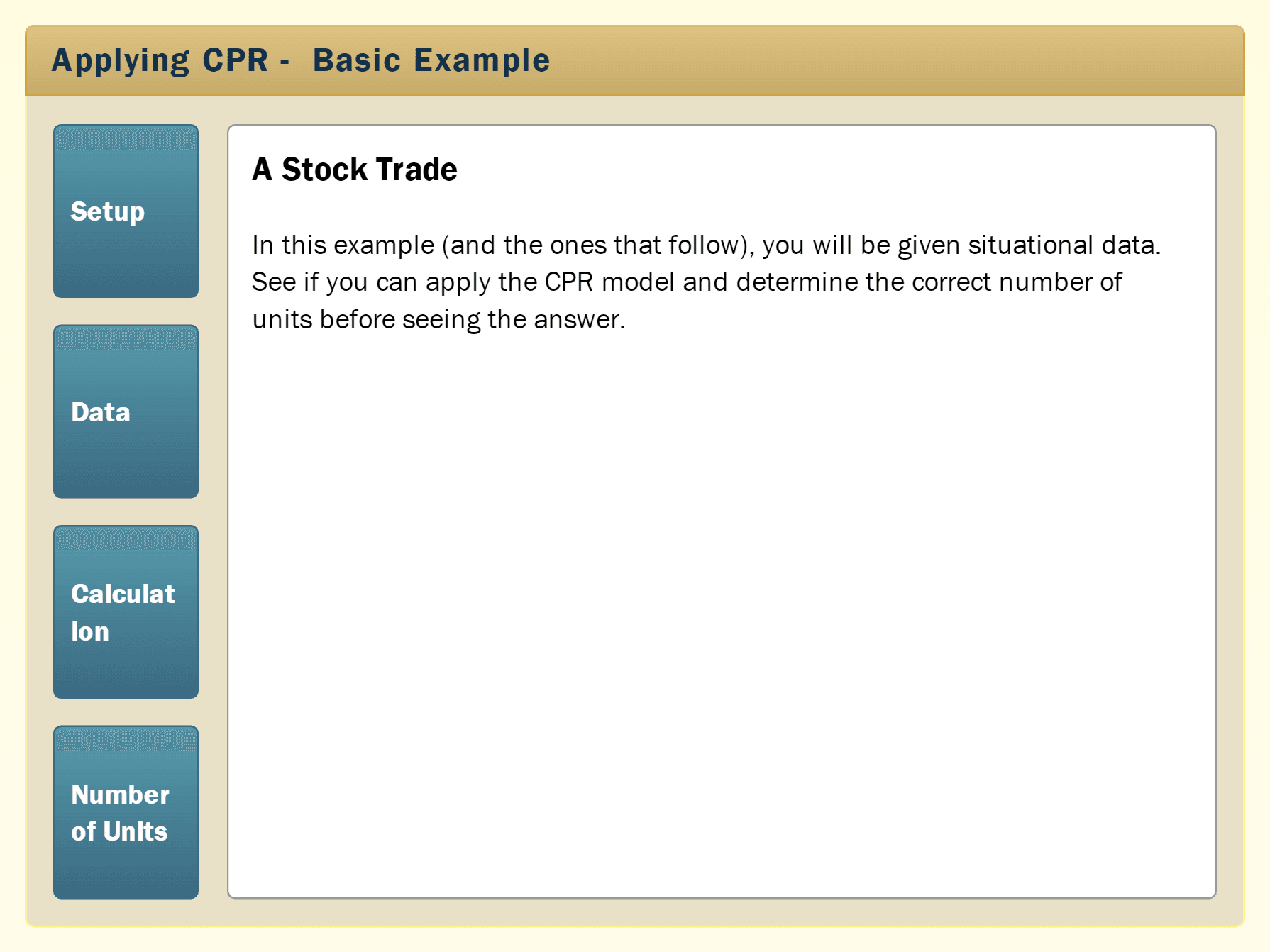 Applying CPR (A Stock Trade) | Van Tharp Institute