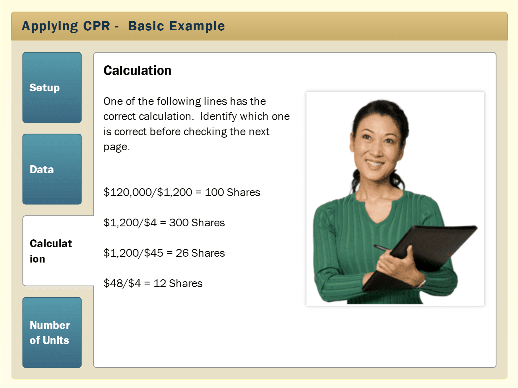 Calculation - Van Tharp Institute